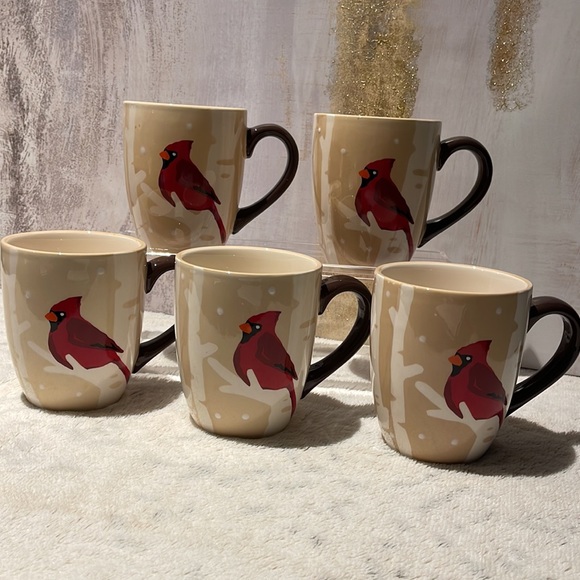 Distribuired by shopko stores | Kitchen | Set Of 5 Cardinal Mugs 8 Oz ...